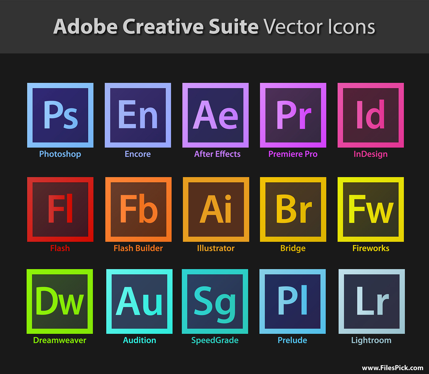 Adobe Creative Cloud Icons Vector At Vectorified Collection Of
