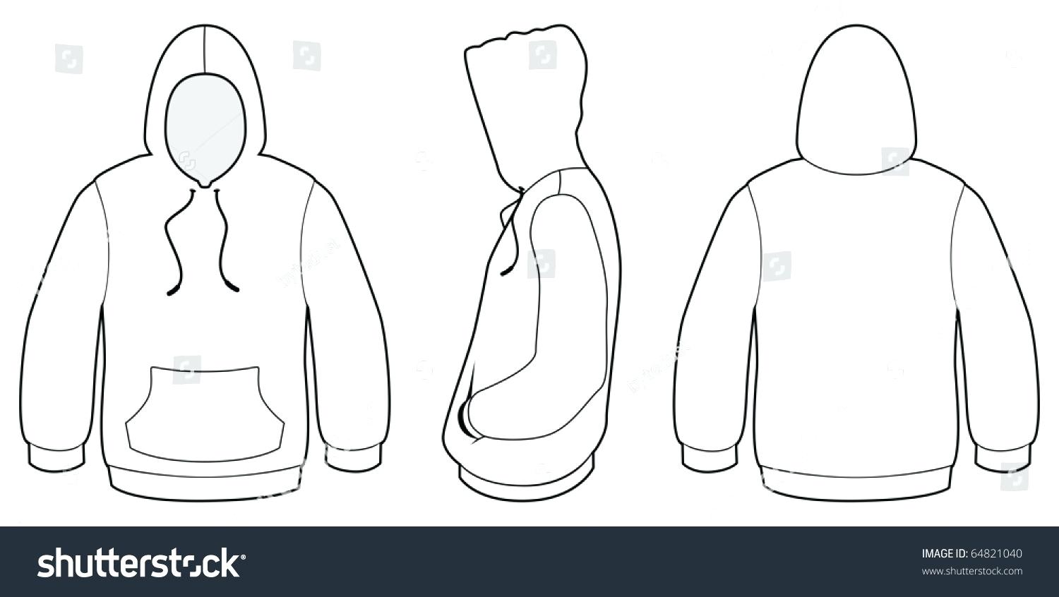 Blank Hoodie Template Vector At Vectorified Collection Of Blank 