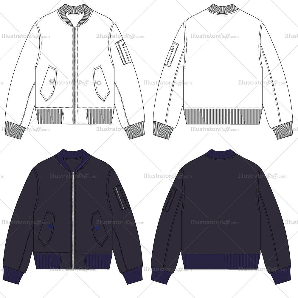 Bomber Jacket Vector At Vectorified Collection Of Bomber Jacket 