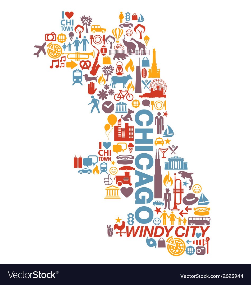 Chicago Map Vector At Collection Of Chicago Map Vector Free For Personal Use