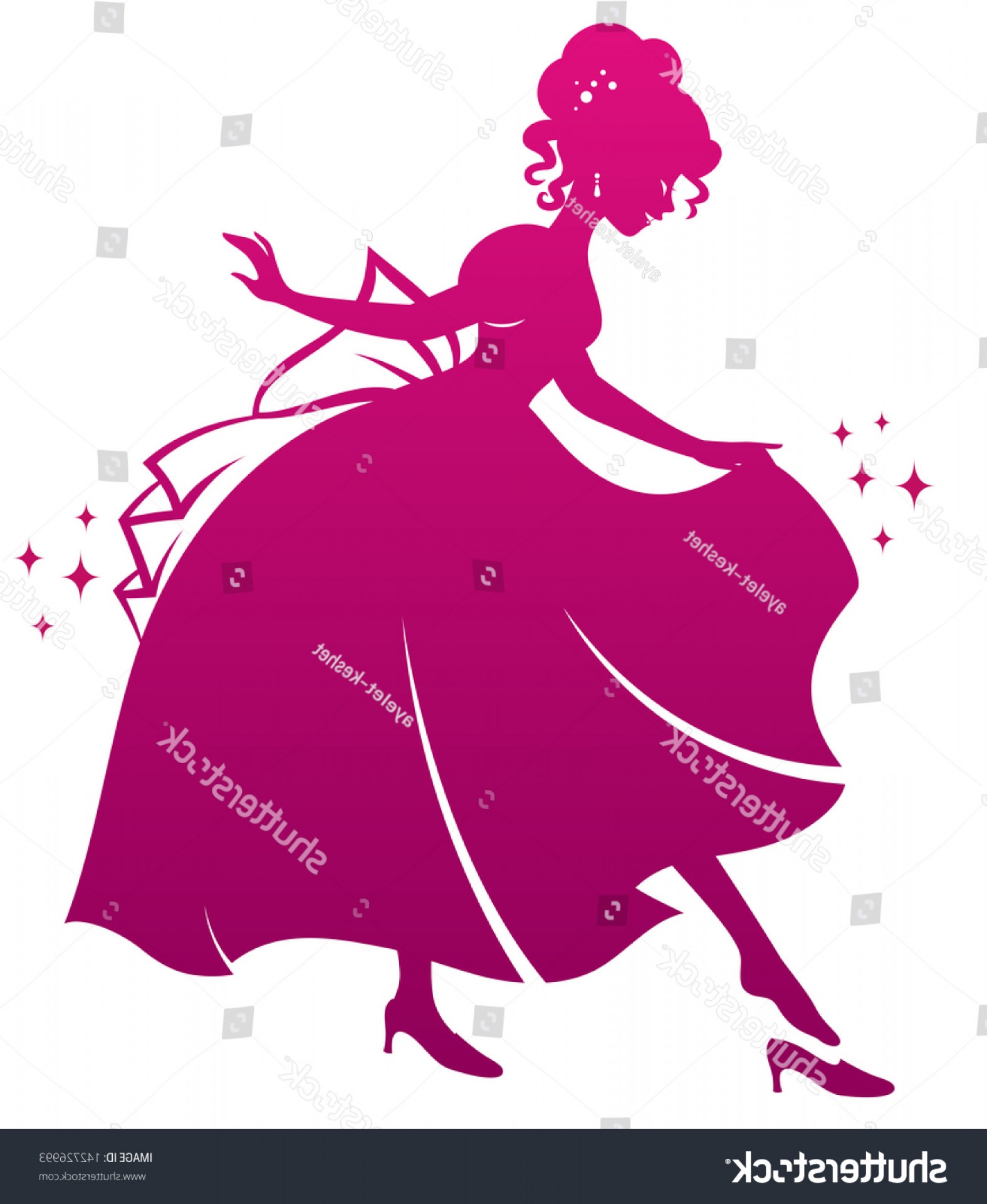 Cinderella Silhouette Vector at Vectorified.com | Collection of Cinderella Silhouette Vector ...