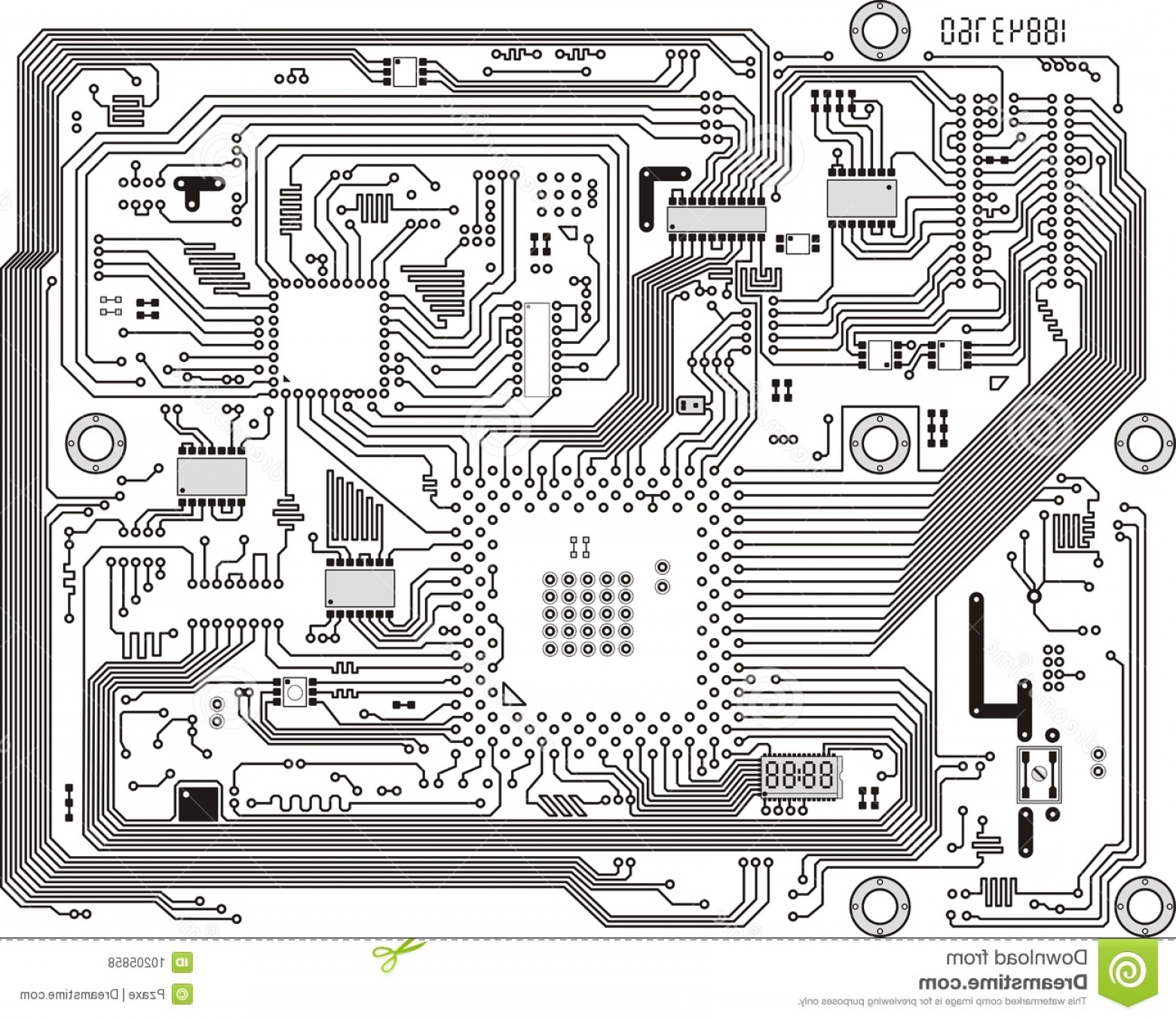 Computer Circuit Vector At Collection Of Computer Circuit Vector Free For