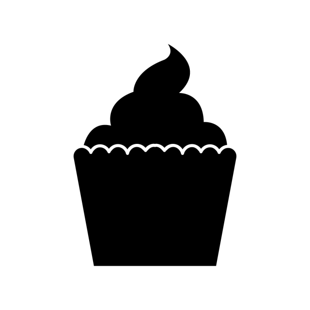 Cupcake Silhouette Vector At Collection Of Cupcake