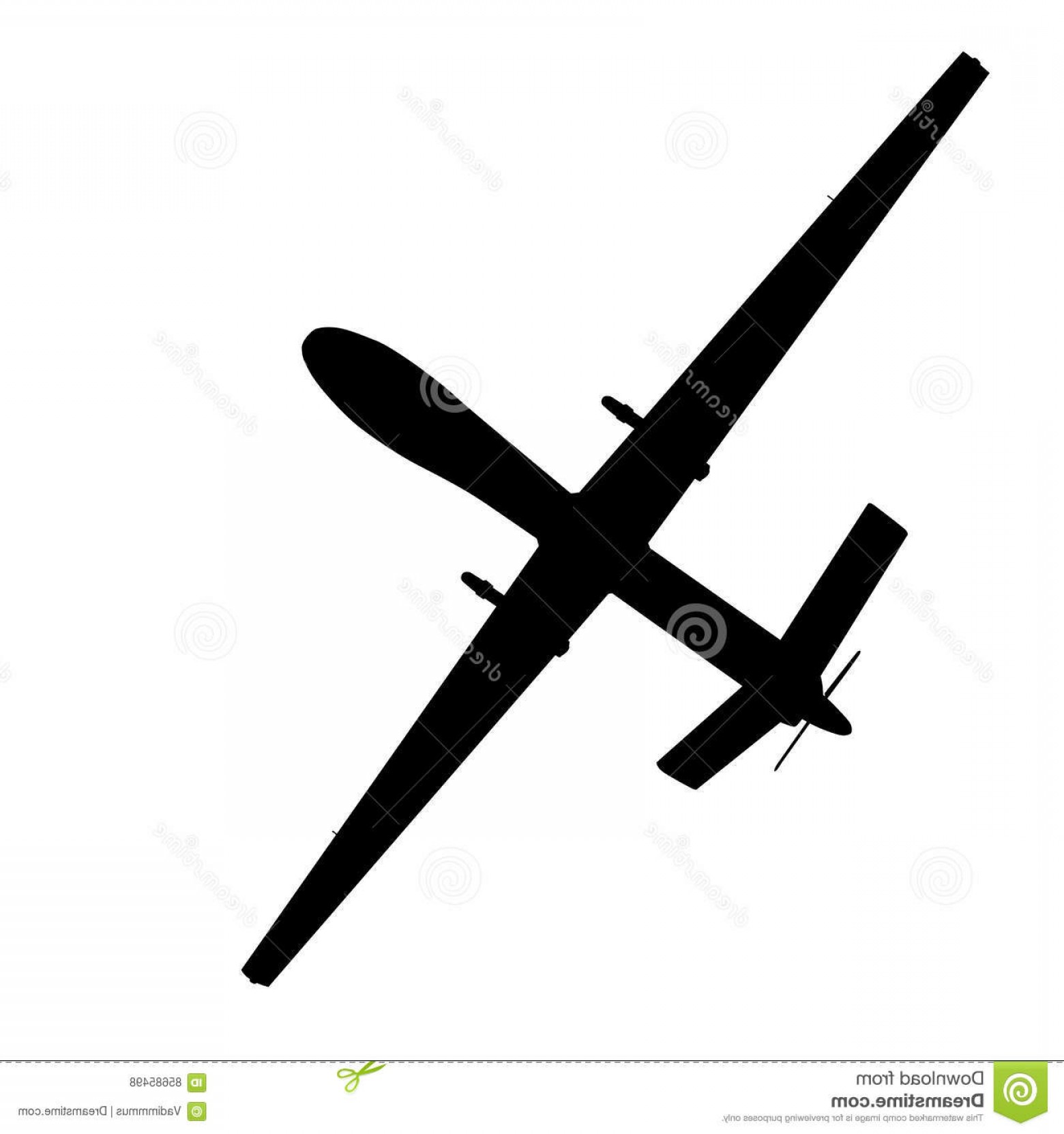 Drone Silhouette Vector At Collection Of Drone
