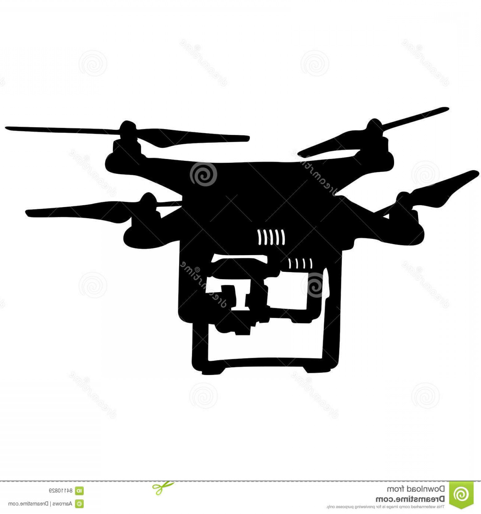 Drone Silhouette Vector At Collection Of Drone