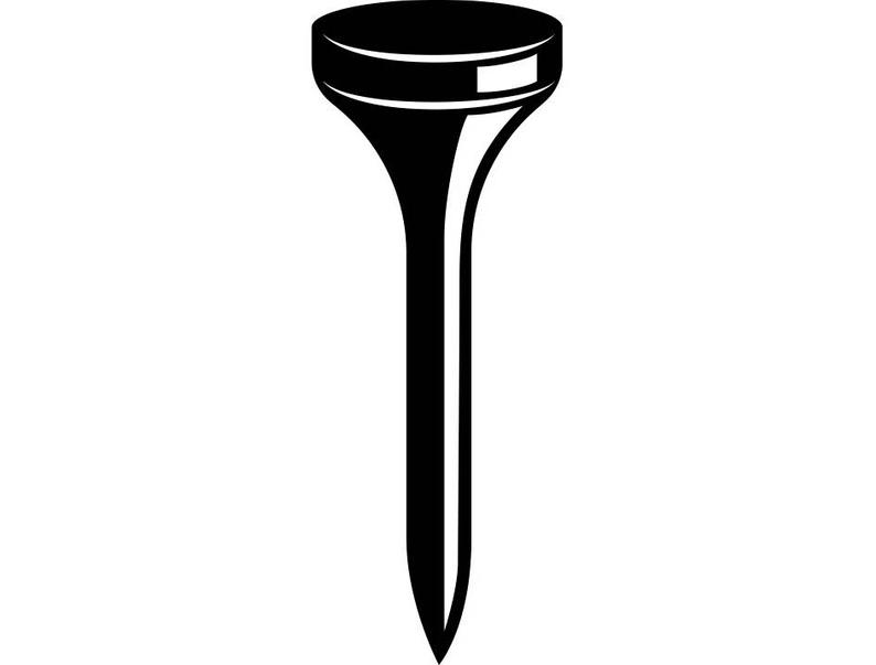 Golf Ball On Tee Vector At Collection Of Golf Ball On
