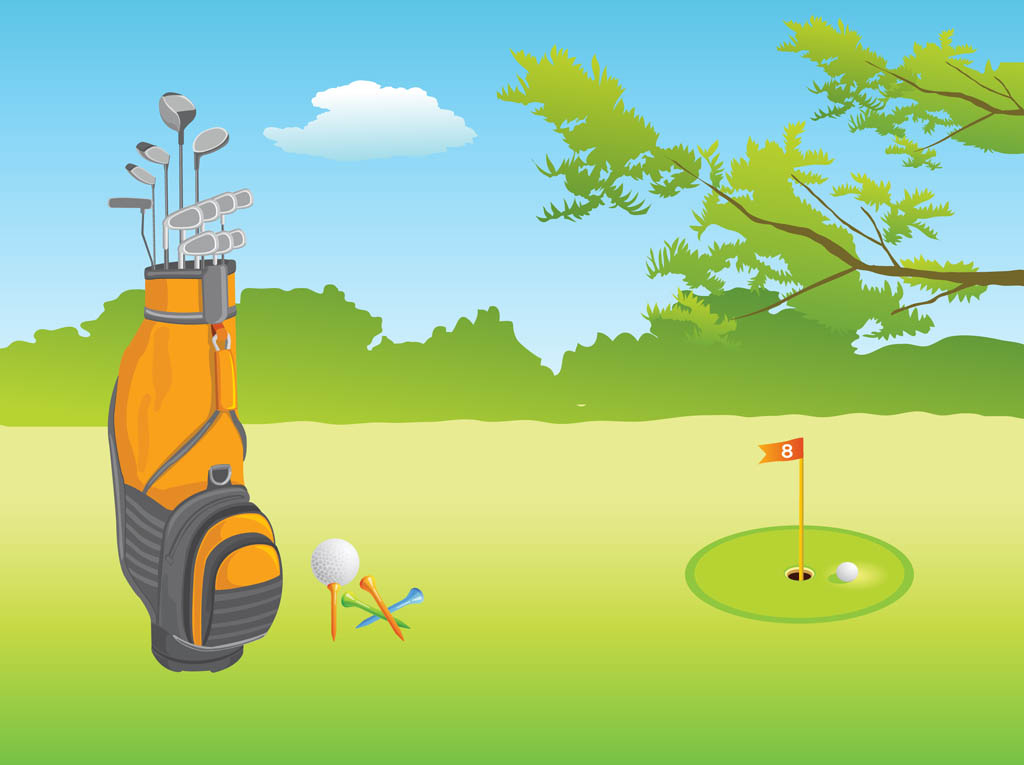 Golf Course Vector At Collection Of Golf Course