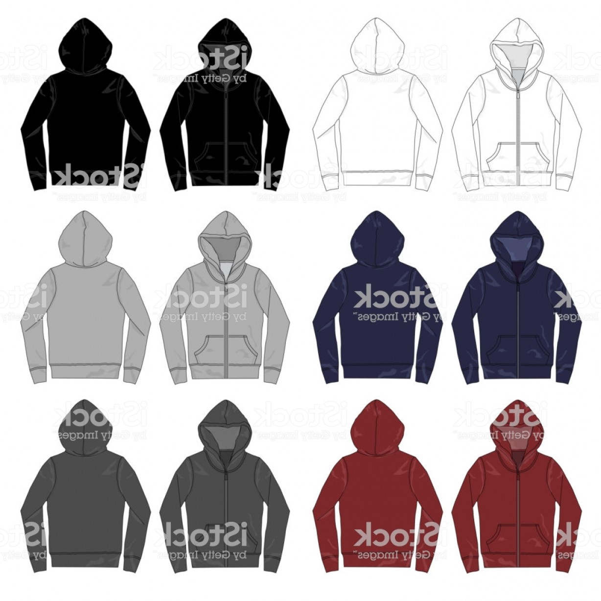 Full Zip Hoodie Template