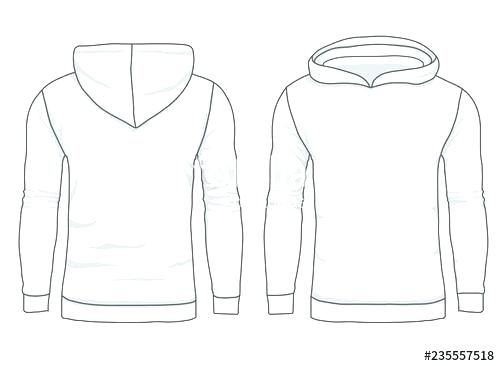 Blank White Hoodie Template