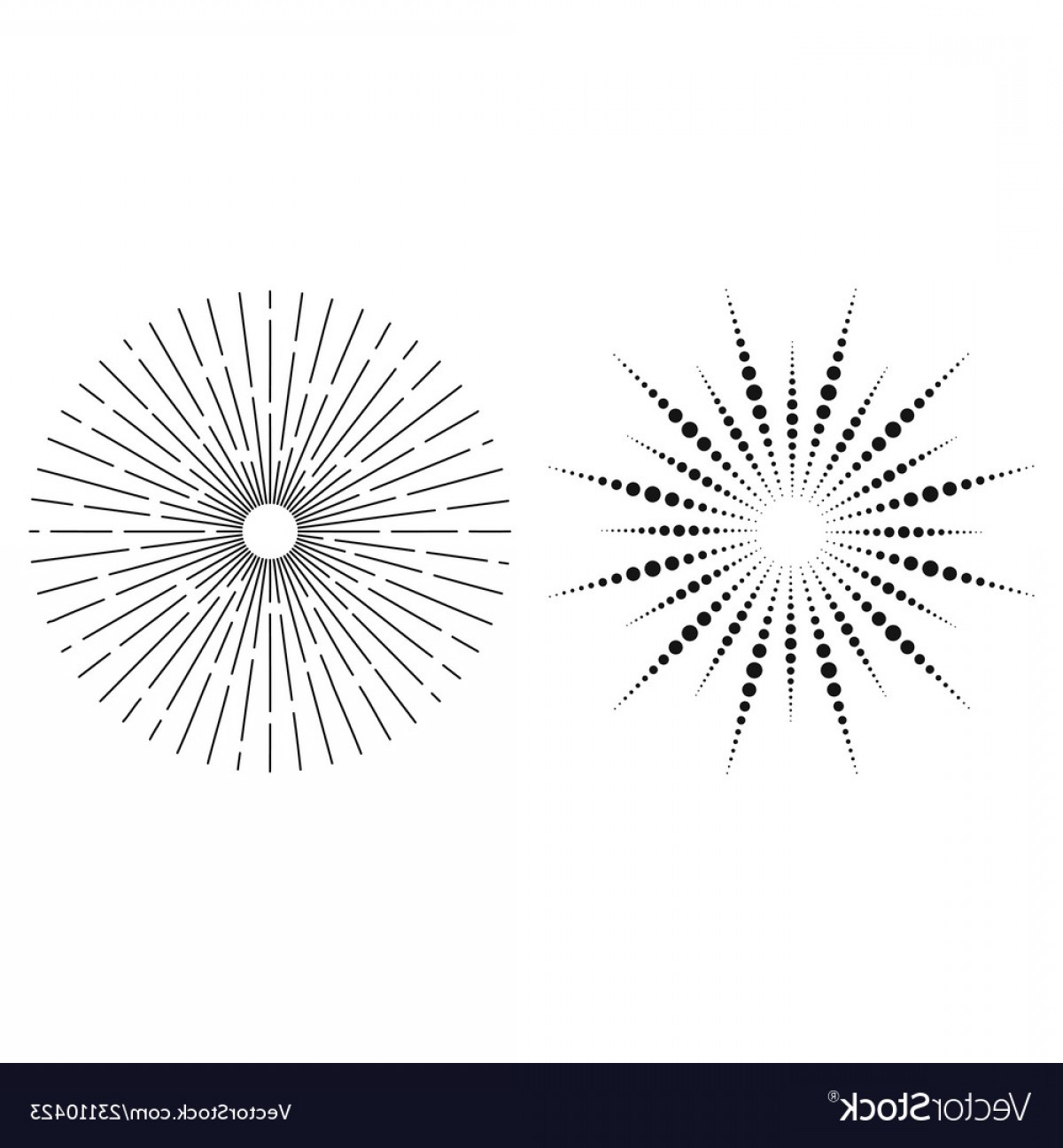 Line Burst Vector At Collection Of Line Burst Vector