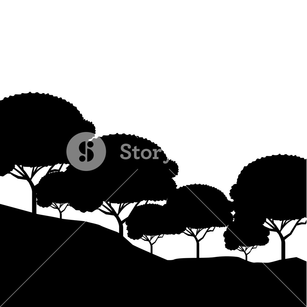 Nature Silhouette Vector At Collection Of Nature