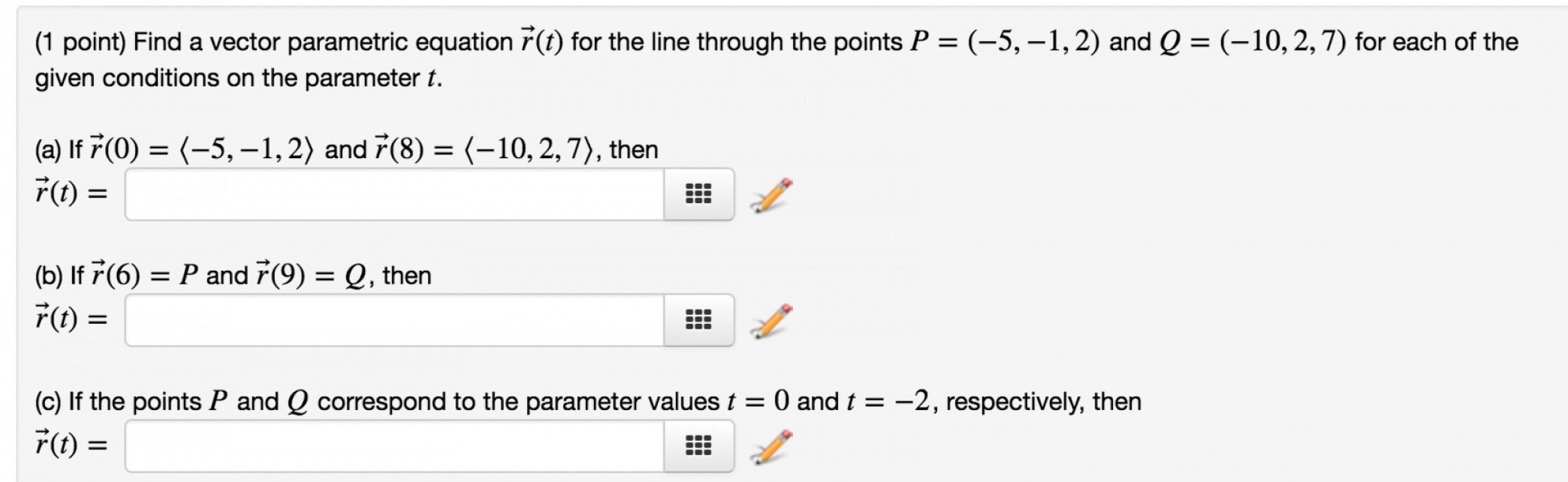 Parametric Vector At Collection Of Parametric Vector