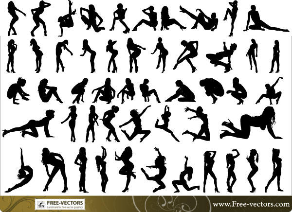 Pin Up Girl Silhouette Vector At Collection Of Pin Up