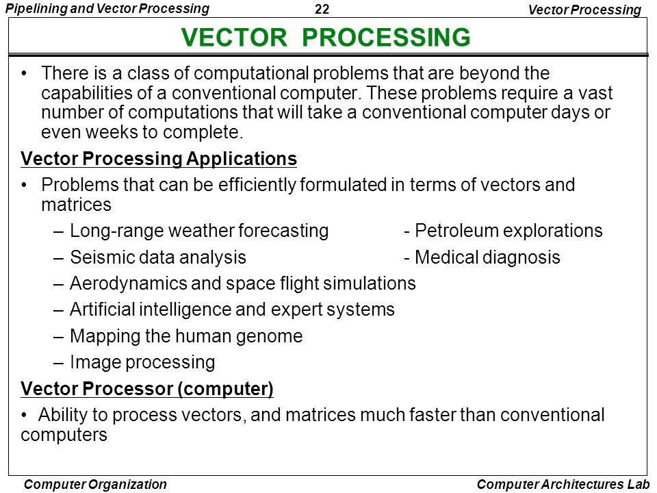 Processing Vector At Collection Of Processing Vector