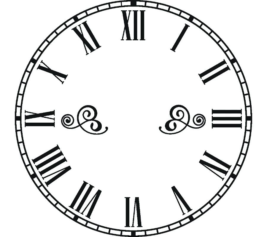 Roman Numeral Clock Face Printable