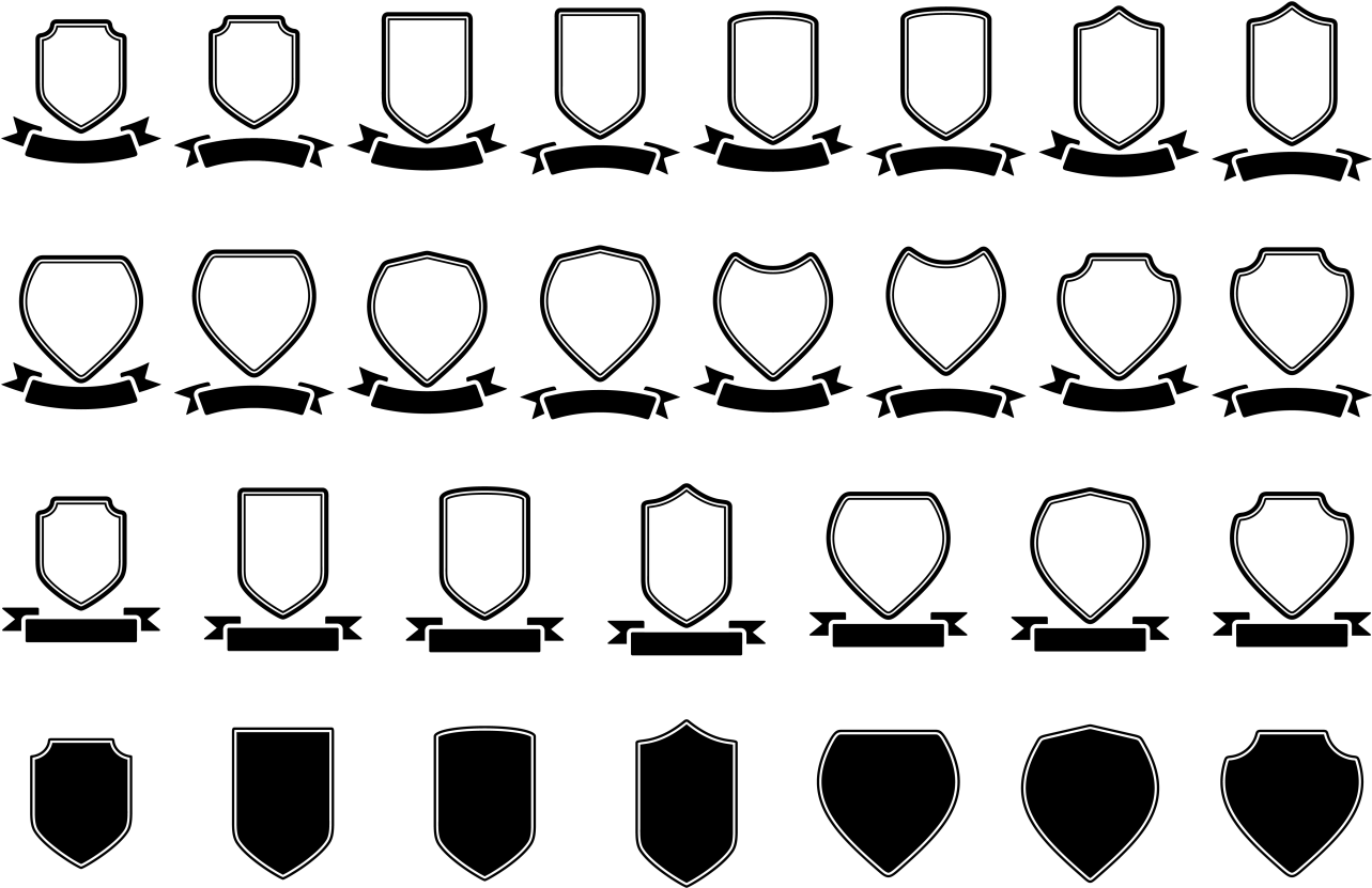 Shield Template Vector At Collection Of Shield