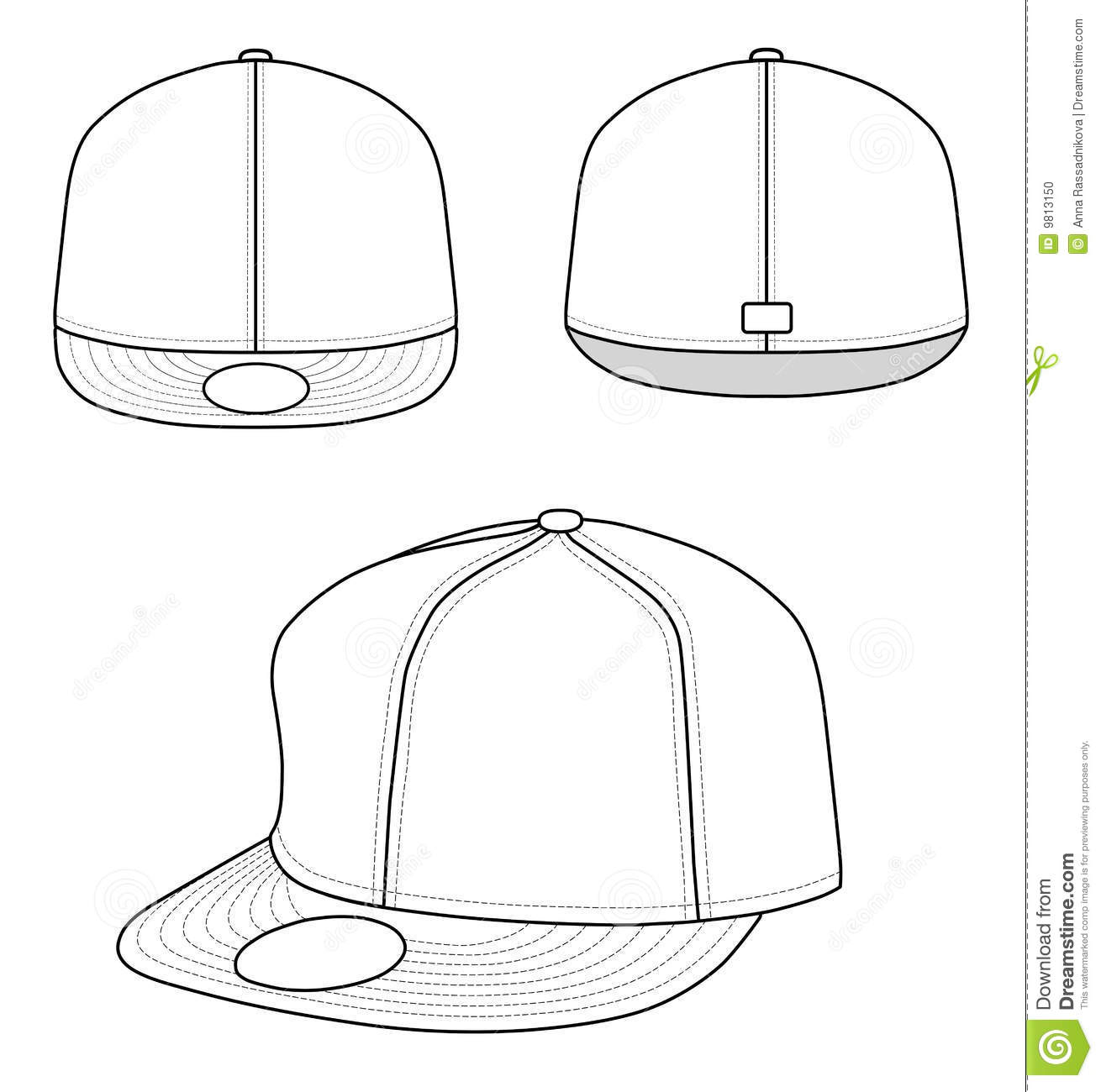 Fitted Hat Template Fitted Hat Template