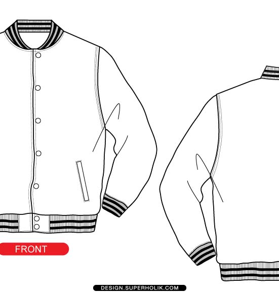 Varsity Jacket Template Vector At Vectorified Collection Of 