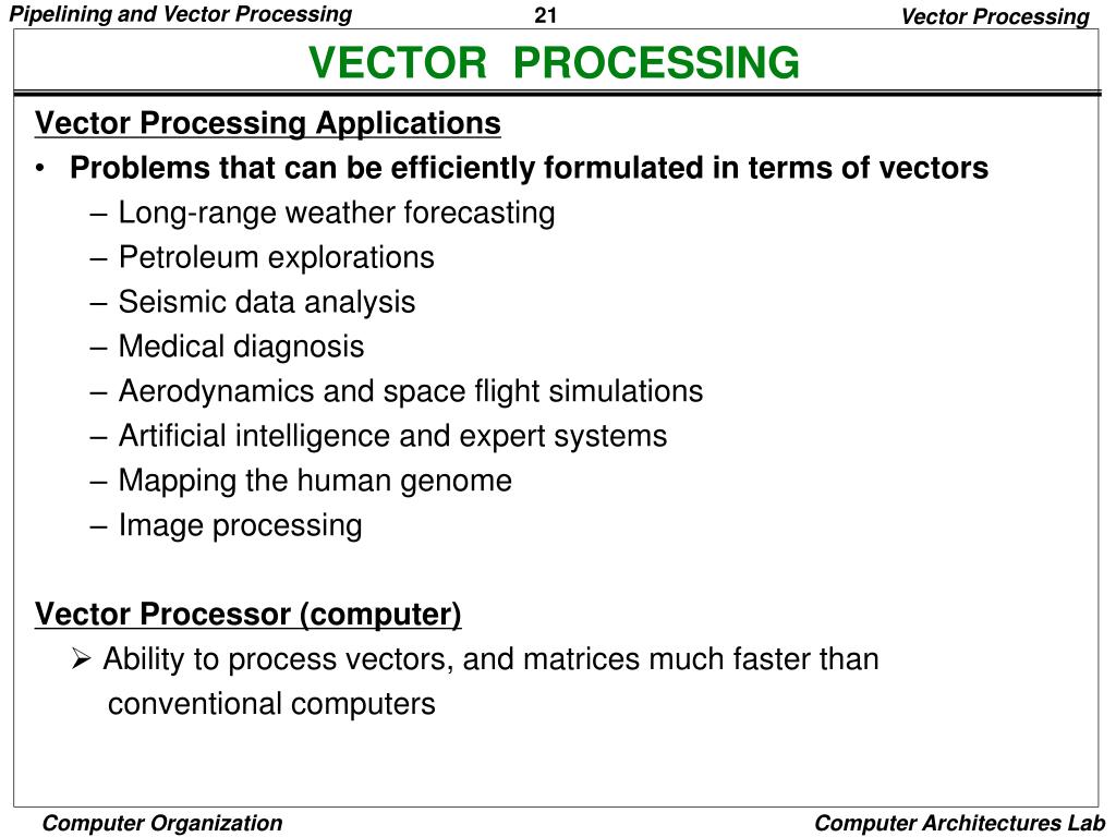 Vector Processing At Collection Of Vector Processing