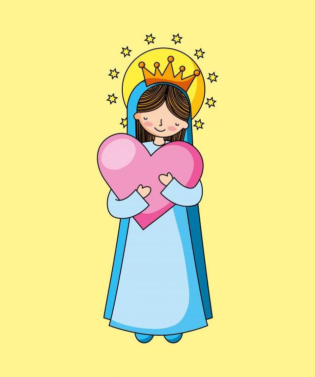 Virgin Mary Vector At Collection Of Virgin Mary