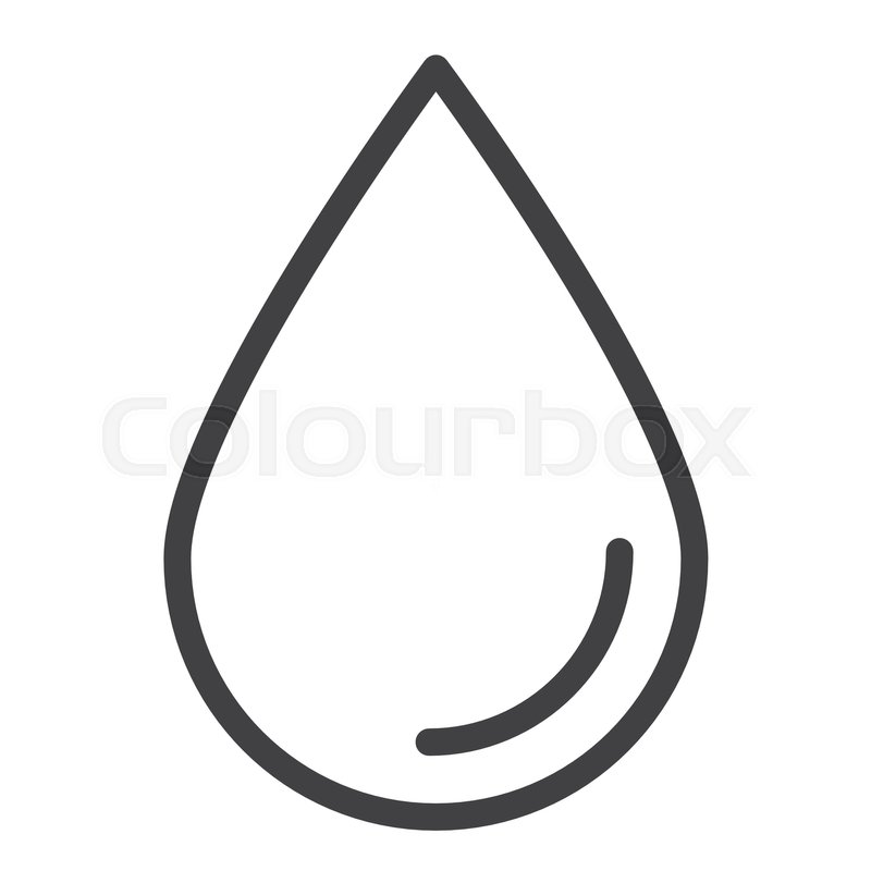 Water Drop Outline Vector At Collection Of Water Drop