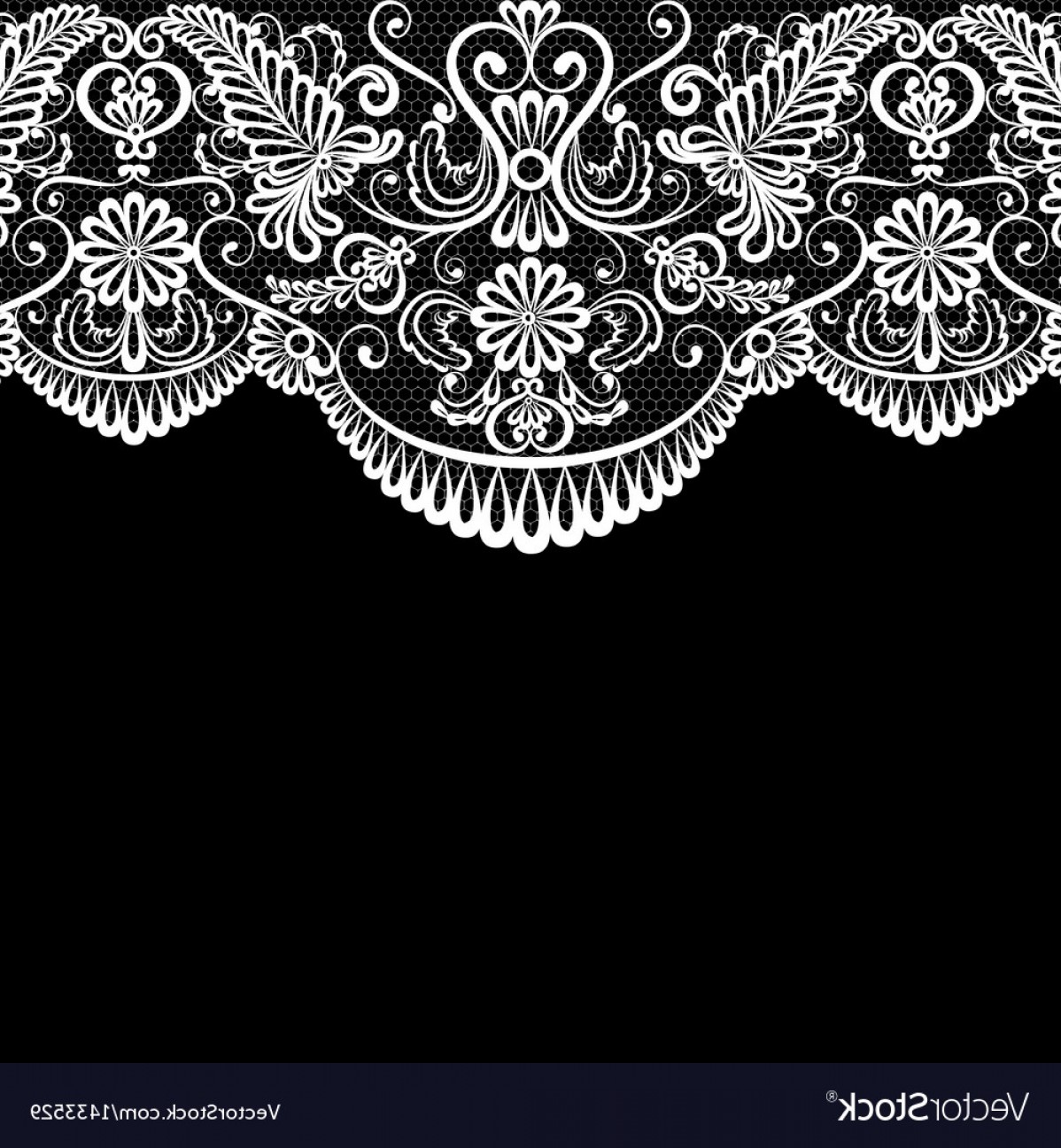 White Lace Border Vector At Collection Of White Lace
