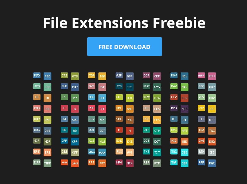 File Extension Icon Set At Collection Of File