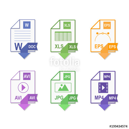 File Extension Icon Set At Collection Of File