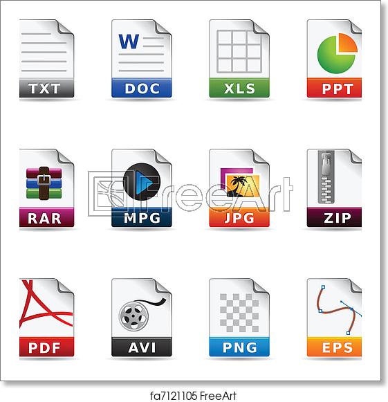 File Extension Icon Set At Collection Of File
