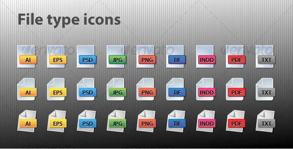 File Extension Icon Set At Collection Of File