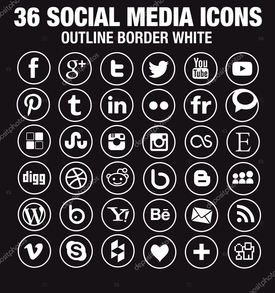 White Social Media Icon Transparent Background at Vectorified.com ... White Social Media Icon Transparent Background at Vectorified.com ...