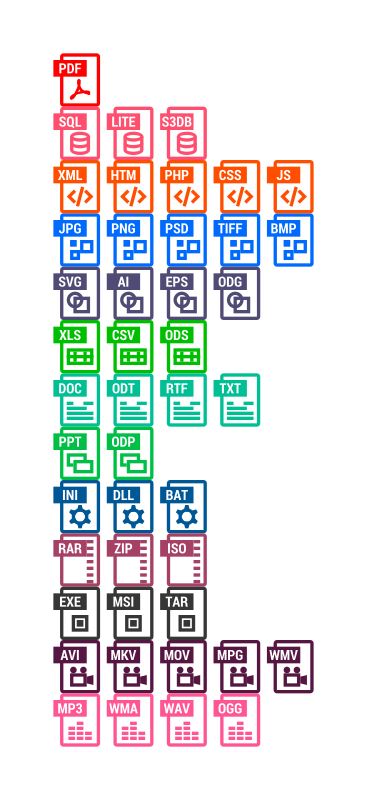 File Extension Icon Set At Collection Of File